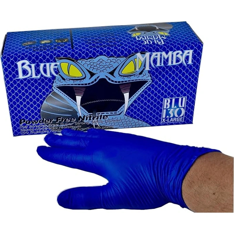 Black Mamba BLU-110 Blue Mamba Super Strong Nitrile 100 Glove Box ...